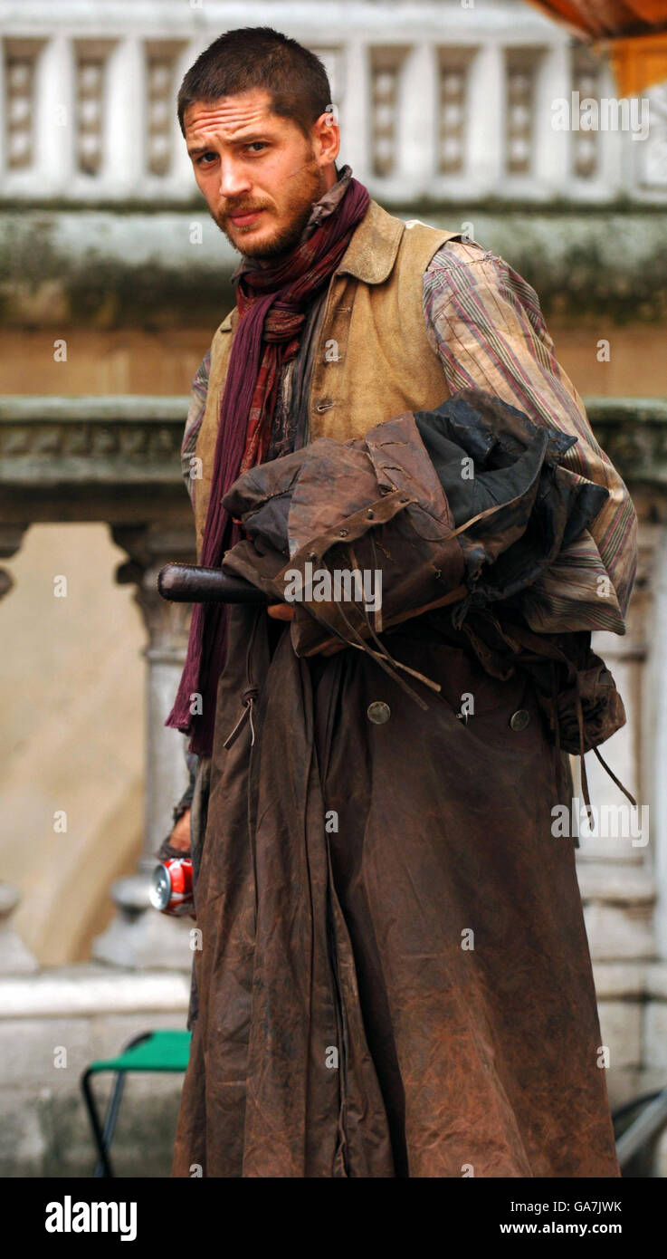 Actor TOM Hardy who filming his role as Bill Sykes in a BBC production ...