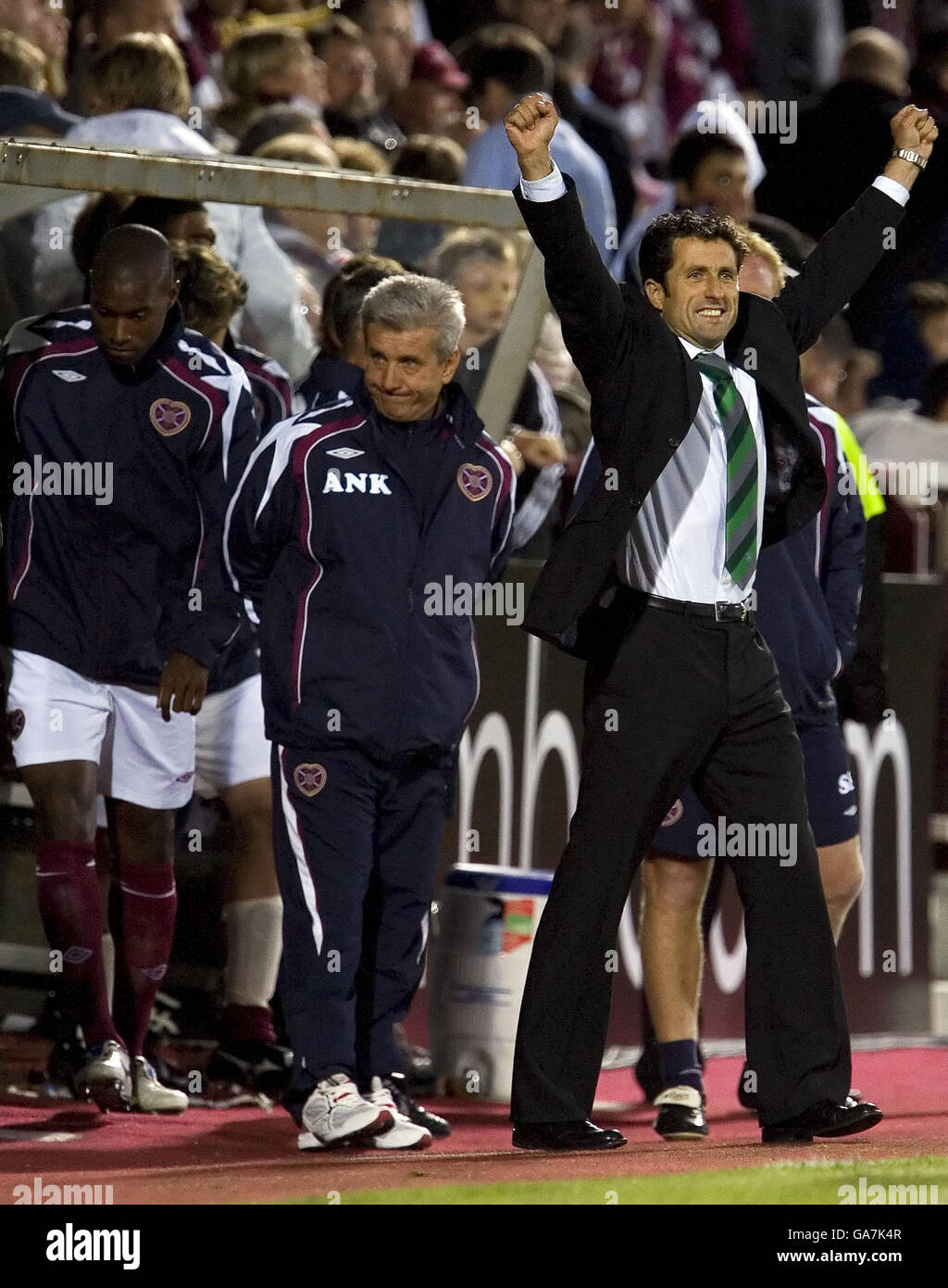 Hibernian manager john collins looks hi-res stock photography and ...