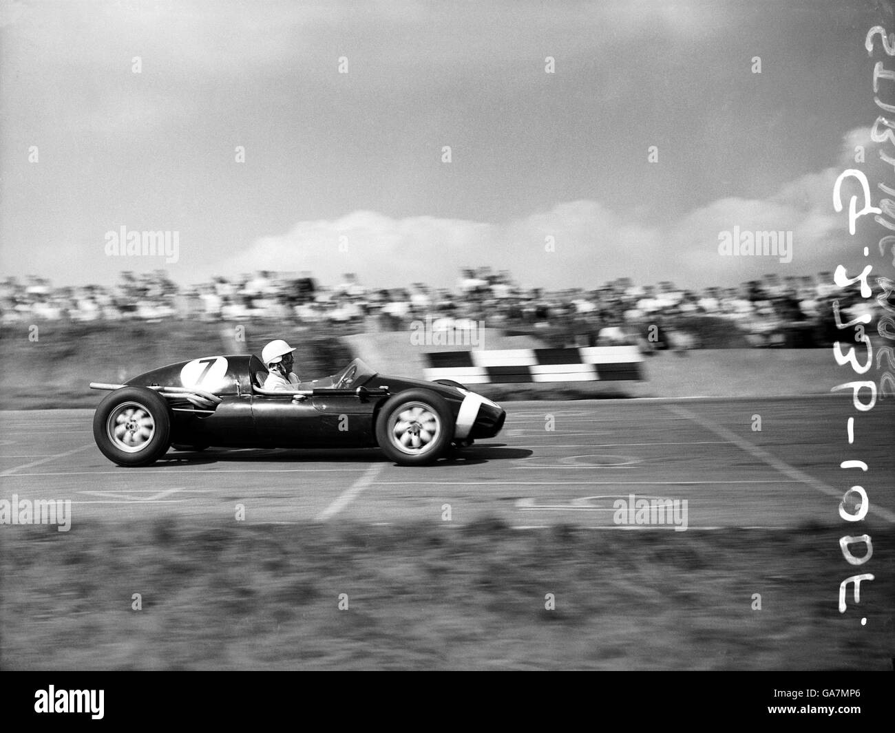 Motor Racing - Brands Hatch. Stirling Moss in action Stock Photo - Alamy