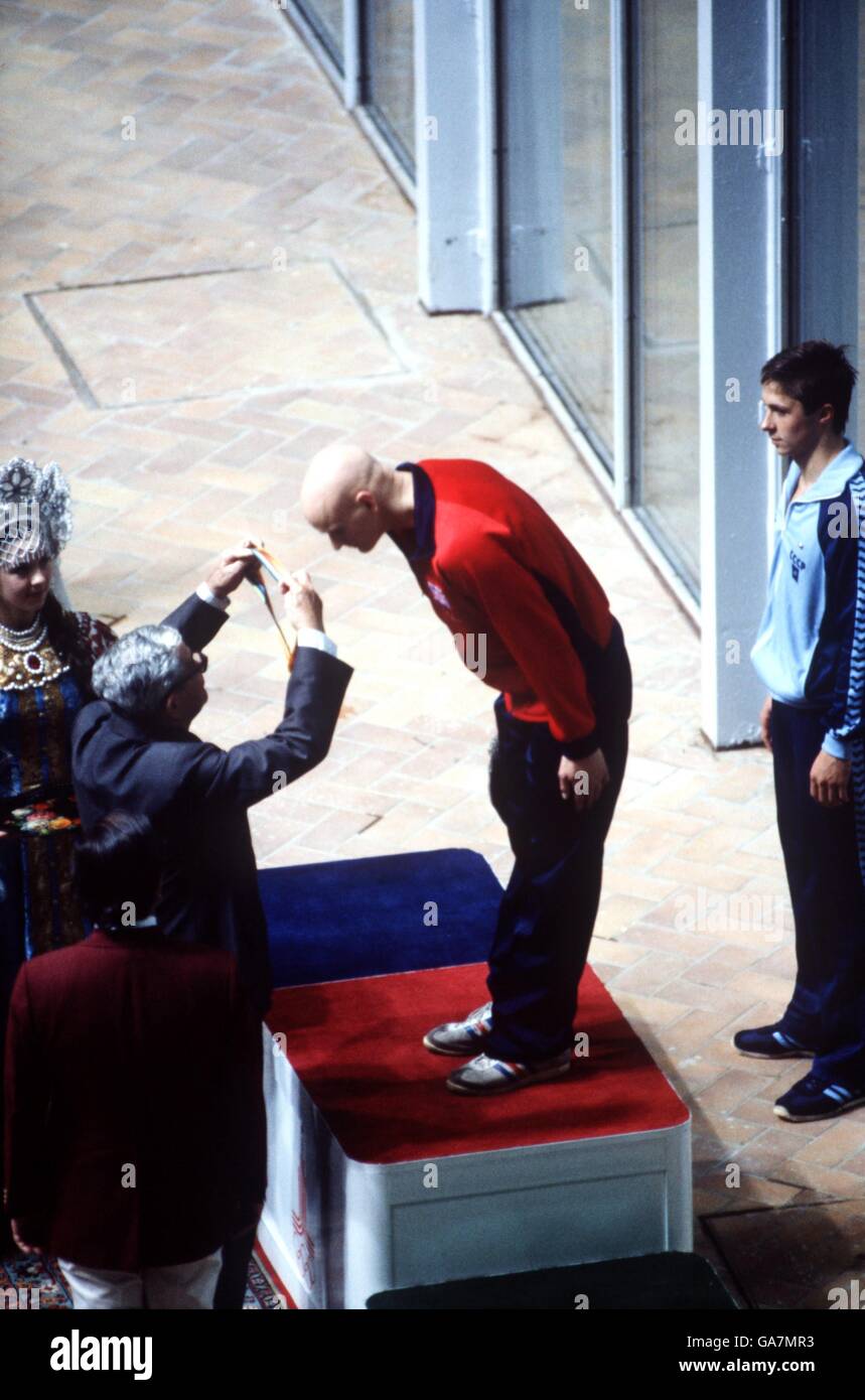 Swimming - Moscow Olympic Games - Men's 100m Breaststroke Stock Photo ...