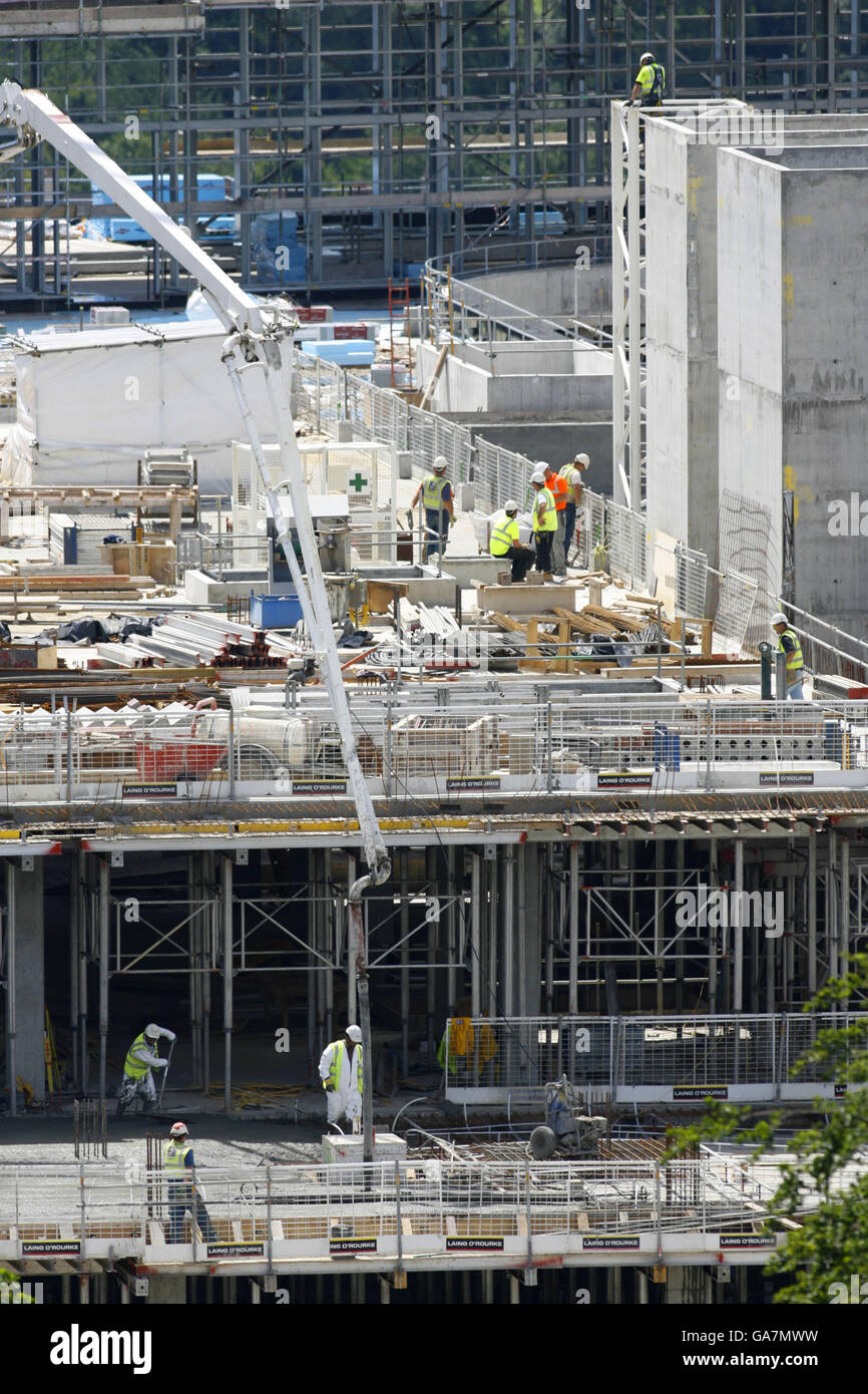 General view of the major redevelopment in progress at the Queen ...