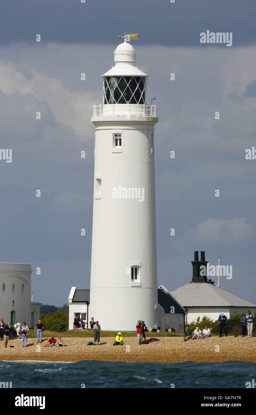 General view of Hurst Light House on the peninsular at Hurst in the New ...