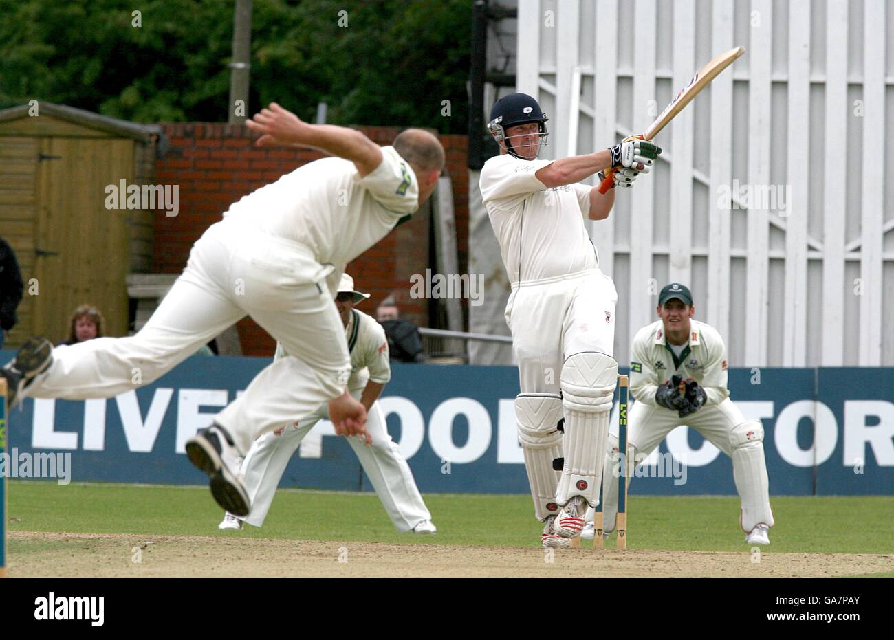 Yorkshire's Anthony McGrath faces Durham's Doug Bollinger during LV ...