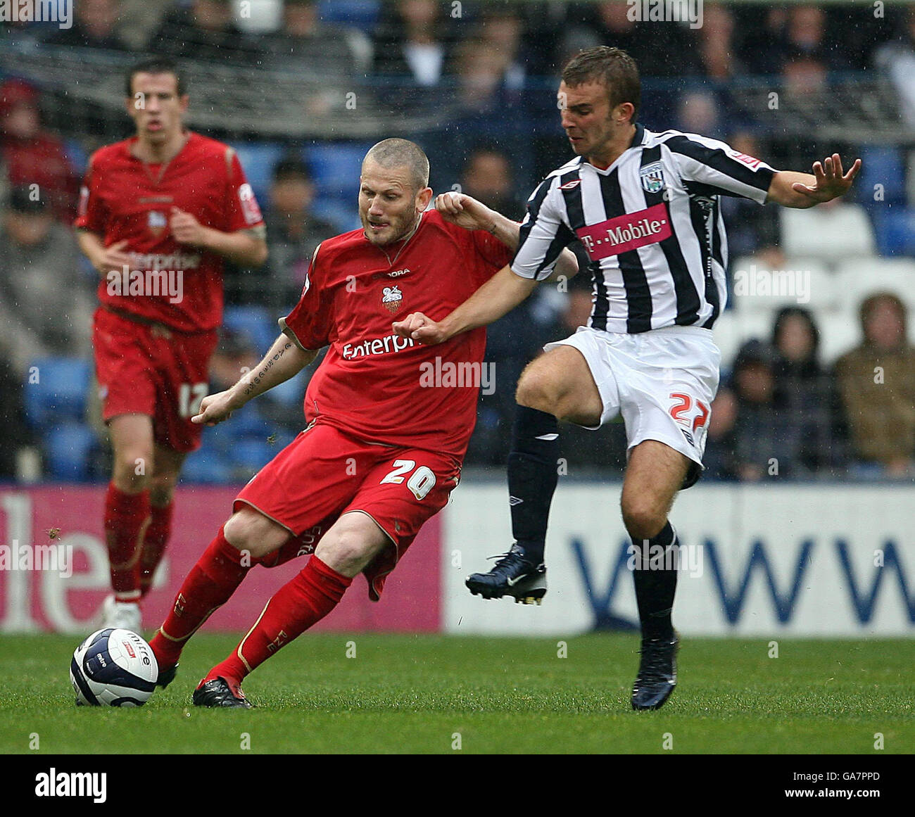 Full length full length ball action tackling mangsb hi-res stock ...