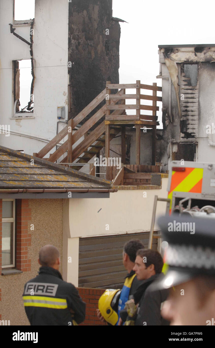 Fire at hotel Stock Photo - Alamy