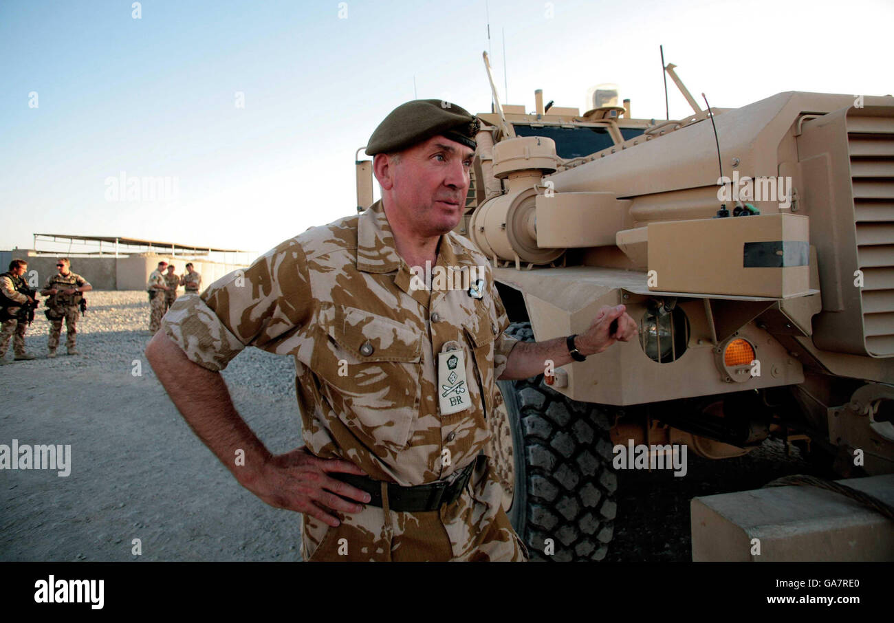 Chief of the General Staff General Sir Richard Dannatt stands by a ...