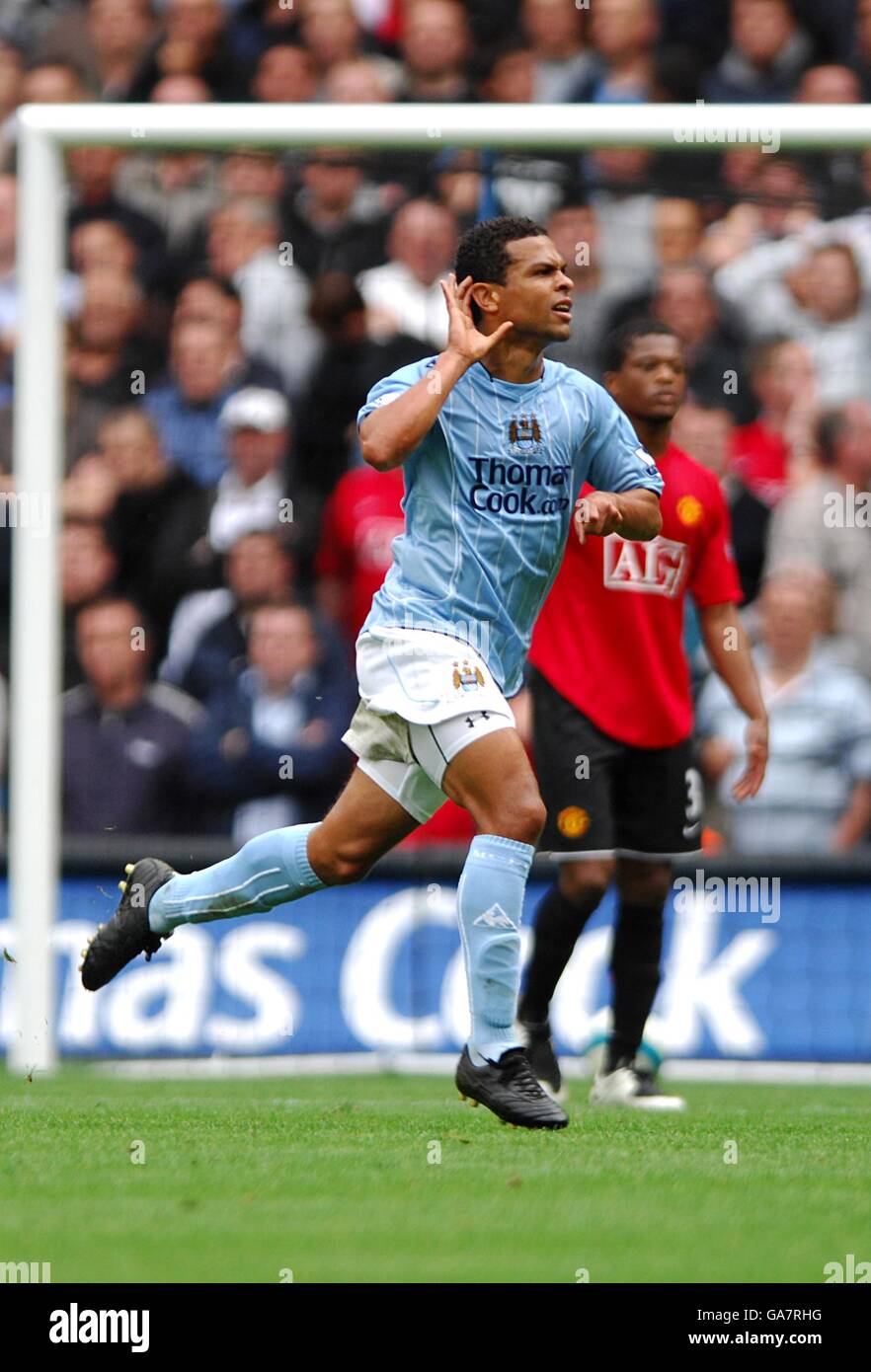 Manchester City's Deiberson Geovanni celebrates scoring his sides first ...