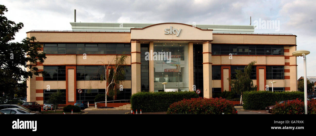 General view of the Sky television offices in Osterley, west London ...