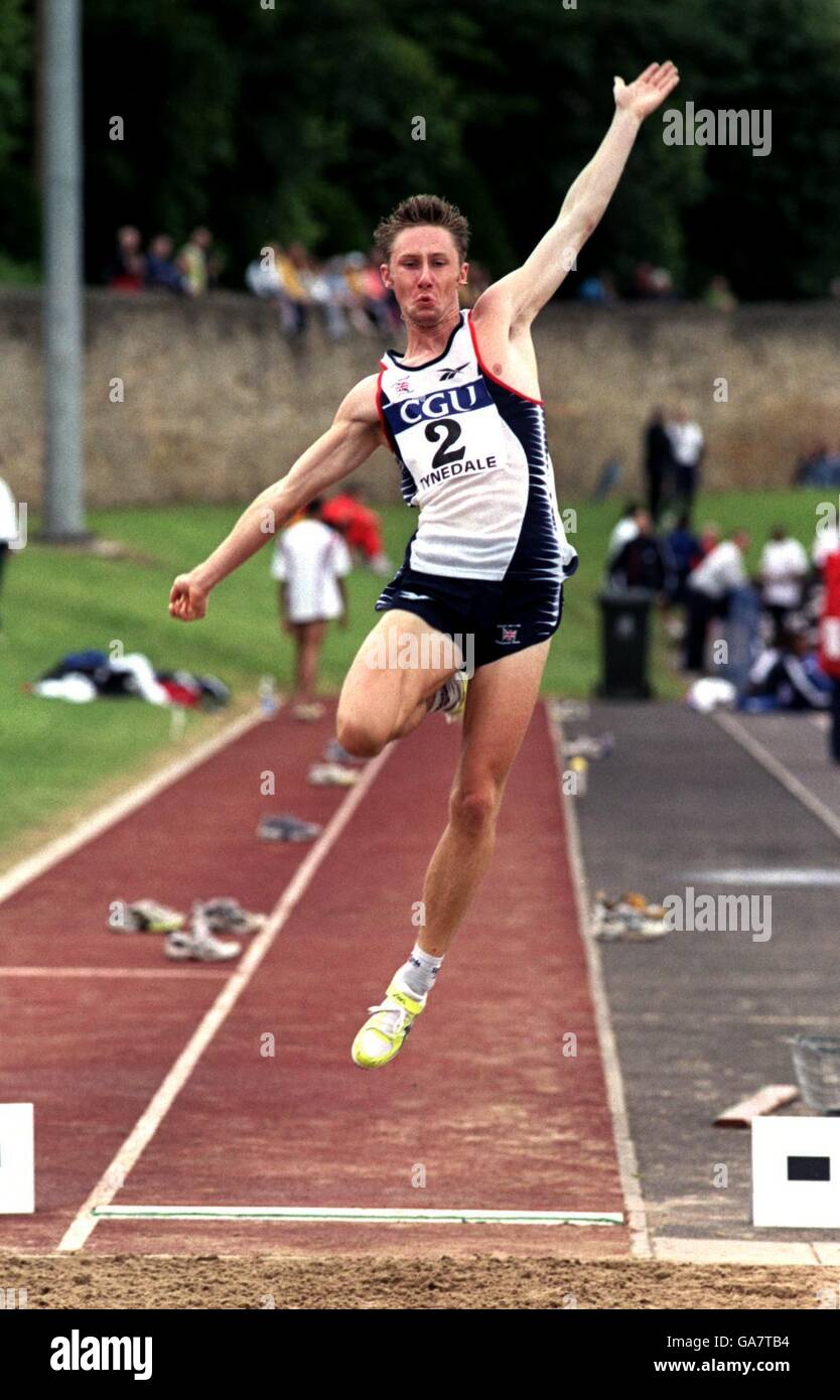 Great Britain's Stuart Wells in action during the long jump competition Stock Photo - Alamy