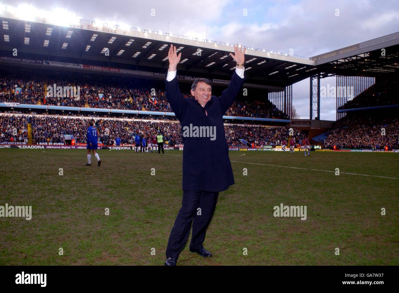Aston Villa's Graham Taylor waves to the crowd before his first match ...