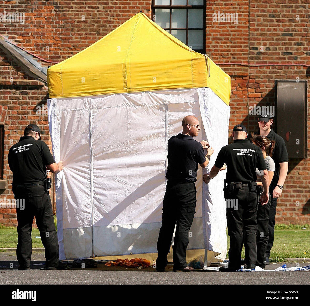Police officers at the scene outside outside the Fir Tree pub in ...