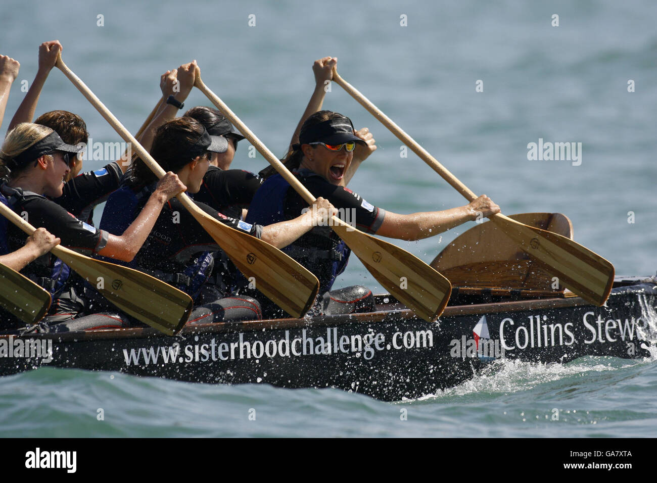 Dragon boat cross-channel race Stock Photo - Alamy