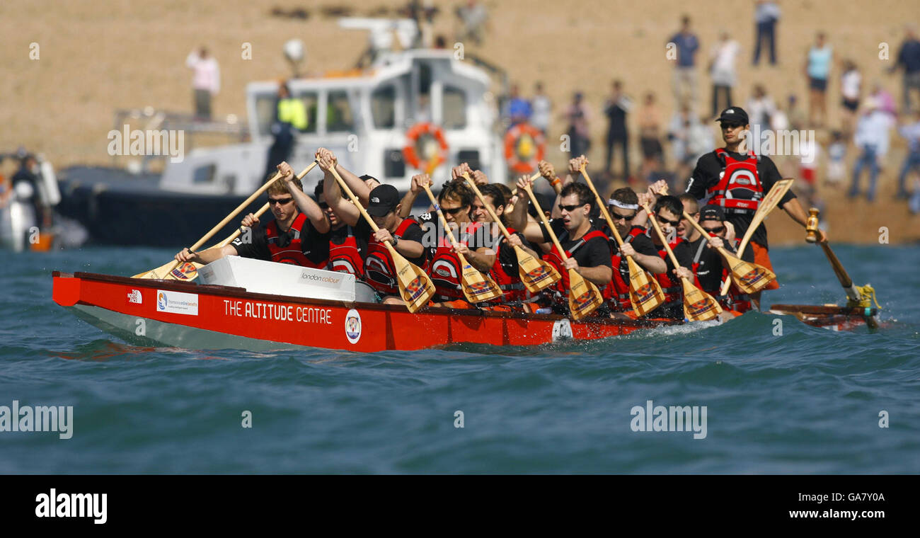 Dragon boat cross-channel race Stock Photo - Alamy