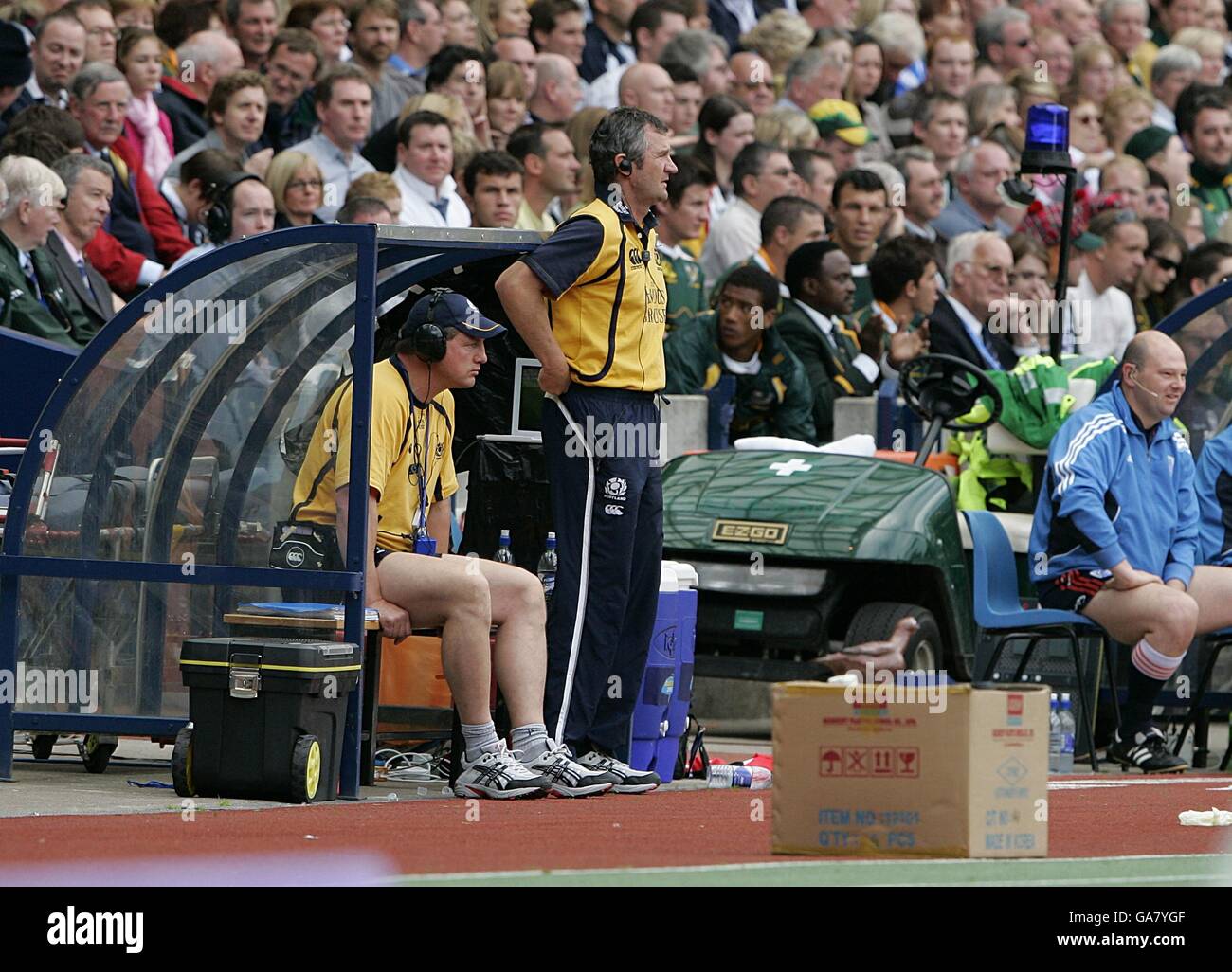 Scotland coach frank hadden watches from the bench hi-res stock ...