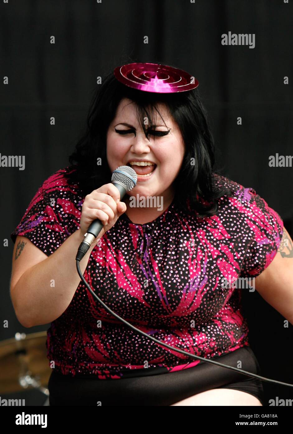 Beth Ditto of Gossip performs on the Main Stage at the 2007 Carling ...