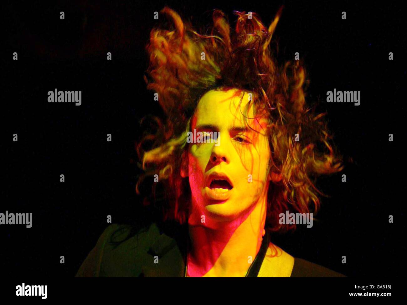 Johnny Borrell of Razorlight performs on the Main Stage at the 2007 ...