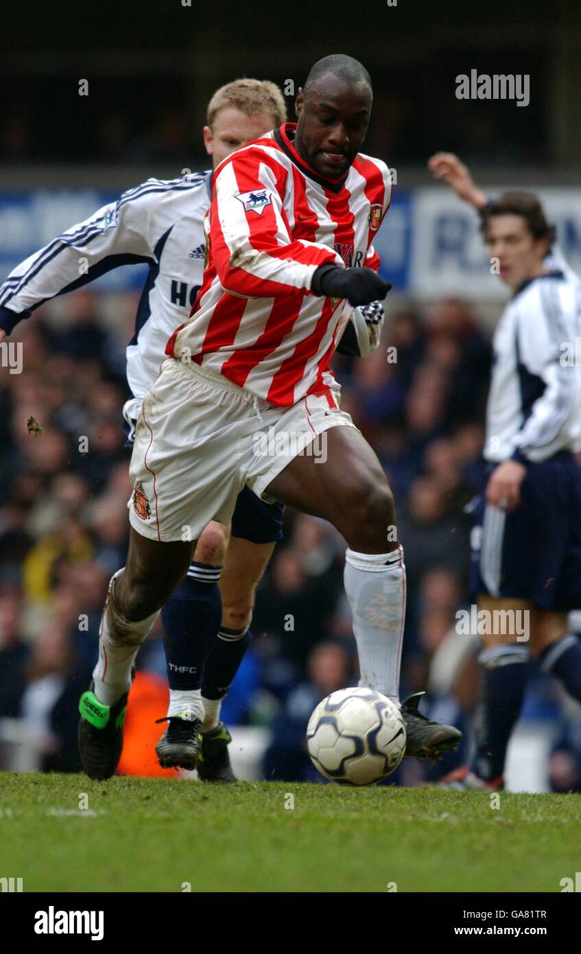 Sunderland's Patrick Mboma in action against Tottenham Hotspur Stock ...