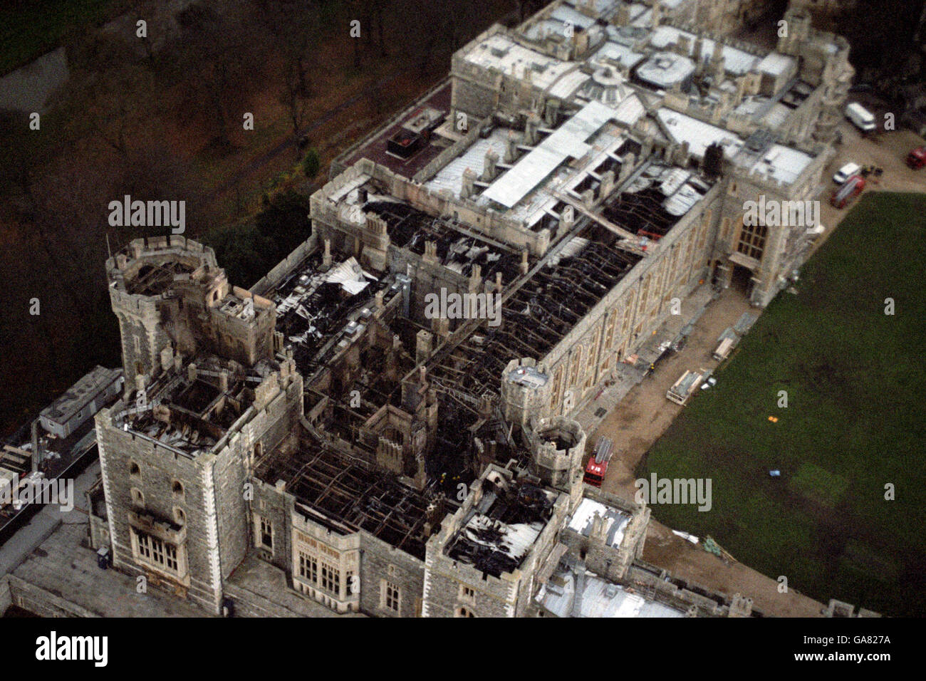 Disasters and Accidents - Windsor Castle Fire - Windsor Stock Photo - Alamy