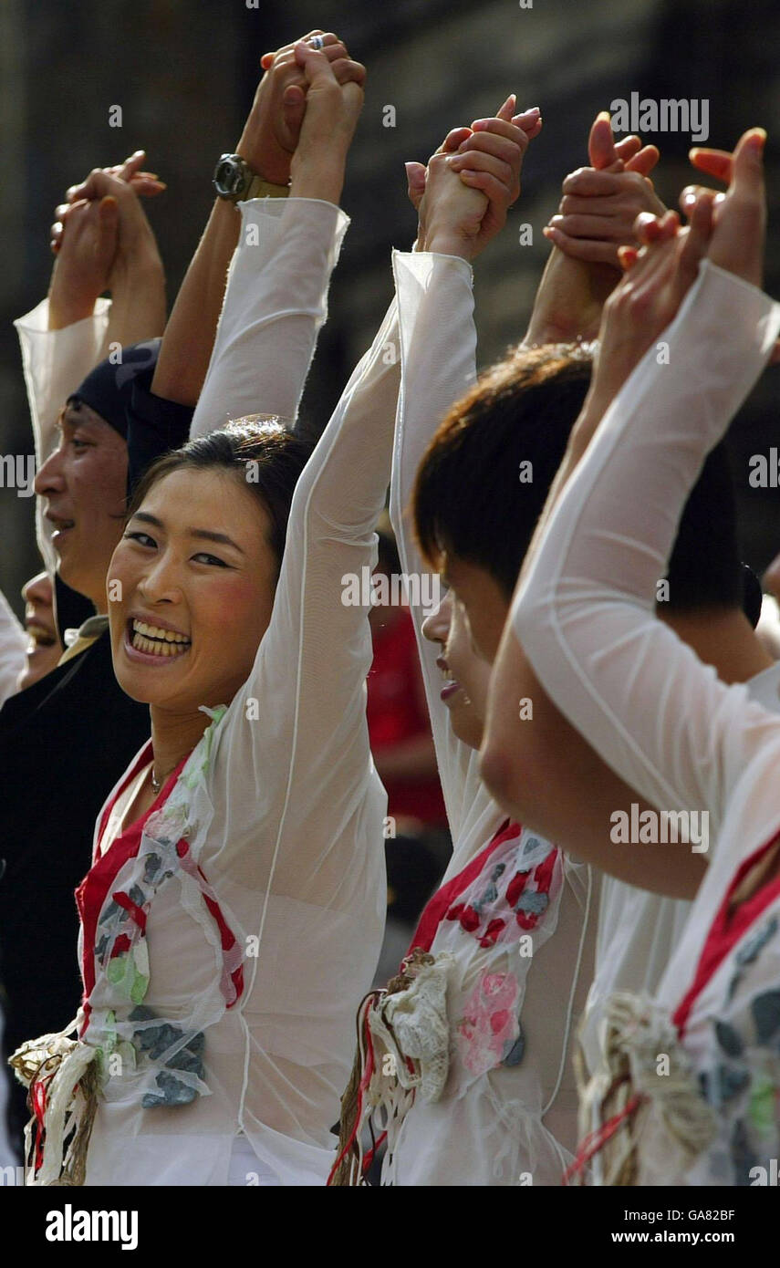 Performers from the Daegu City Modern Dance company from Korea perform ...
