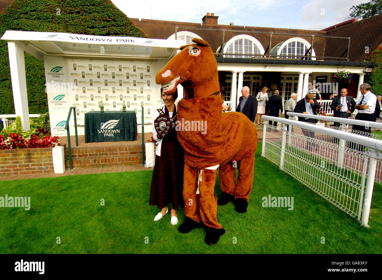 Horse Racing - PFA & Elmbridge Night - Sandown Park Stock Photo - Alamy