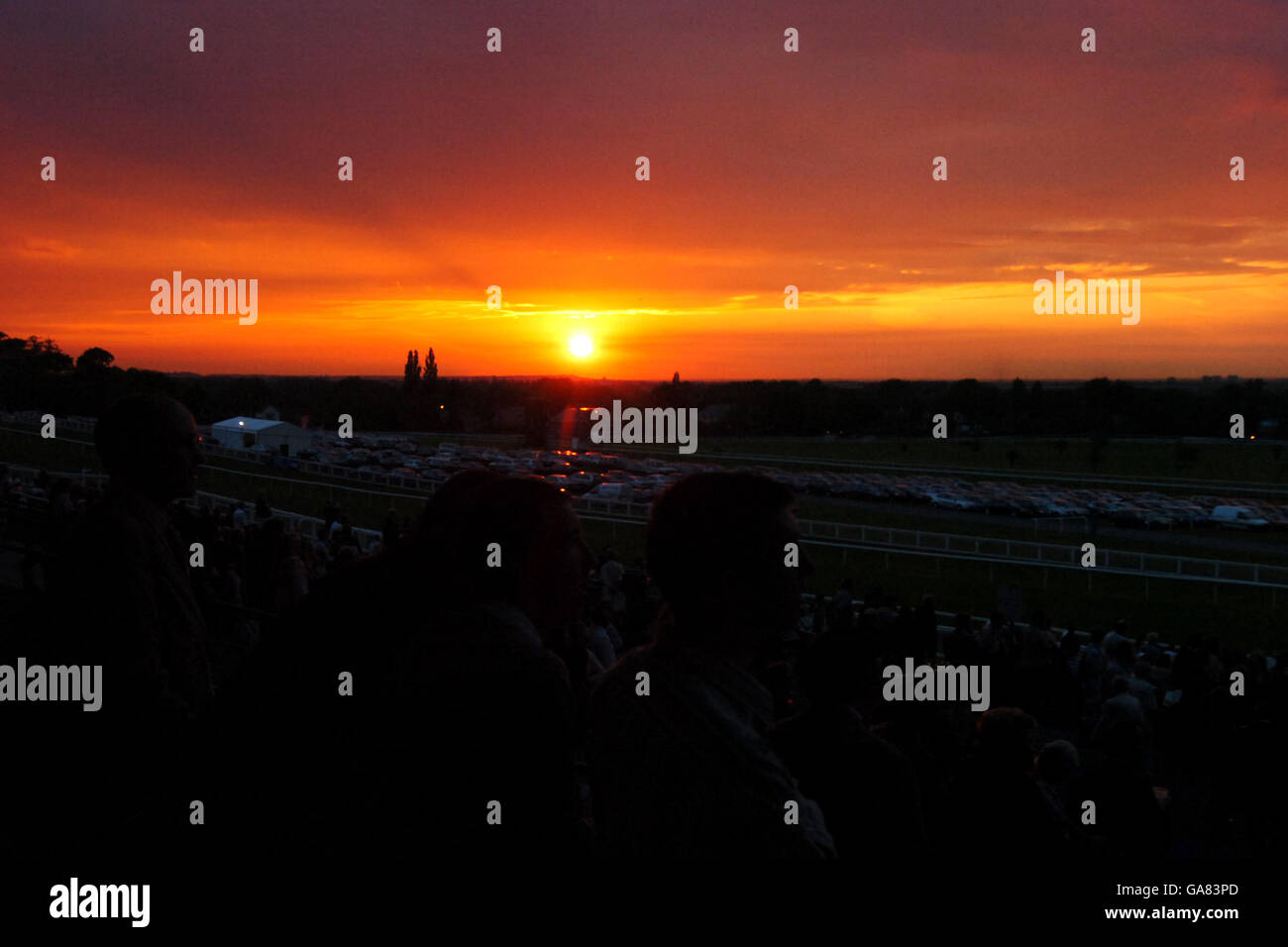 Evening horse racing pfa centenary night gv general view hi-res stock ...