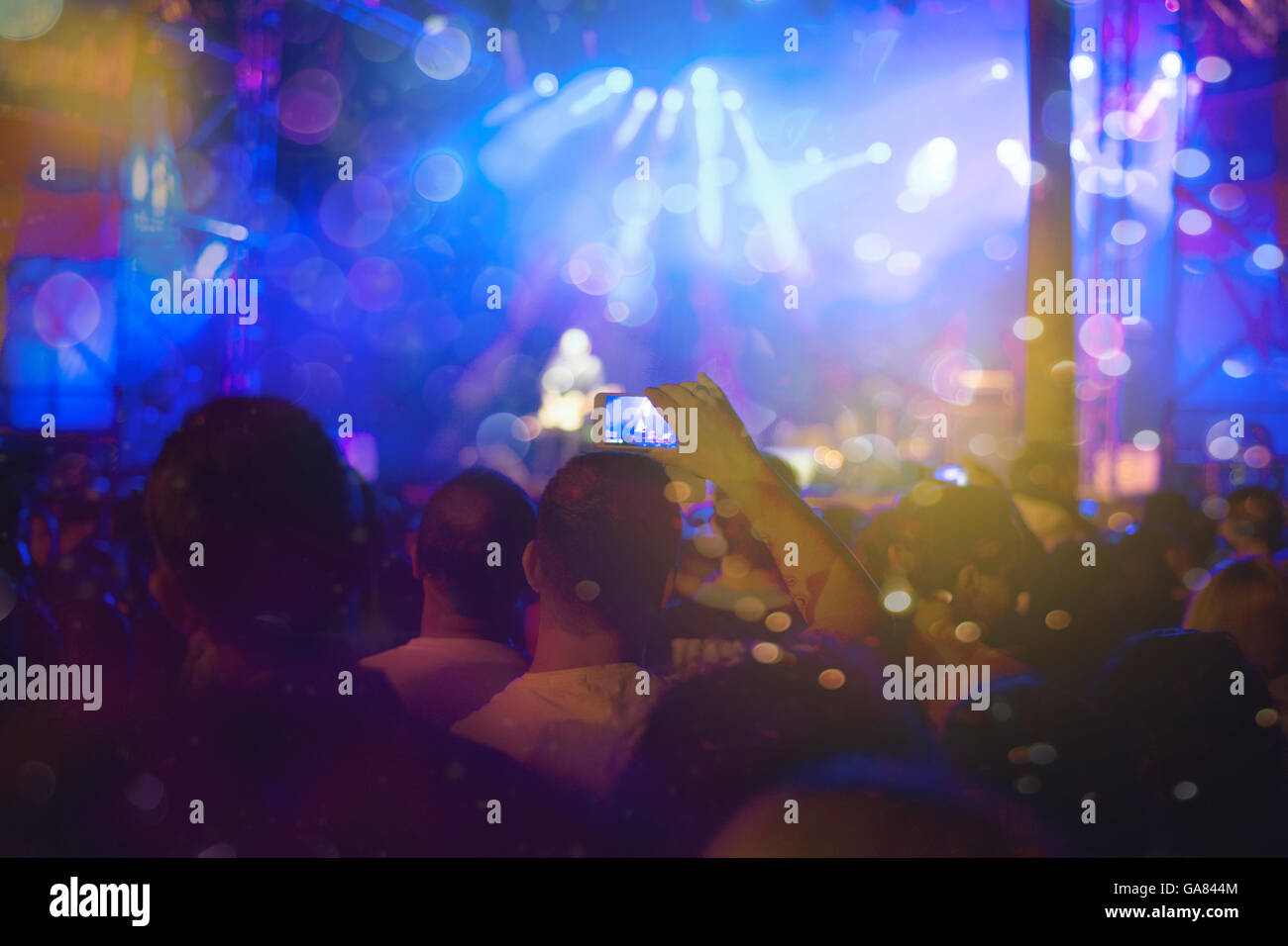 concert recording with the phone Stock Photo - Alamy