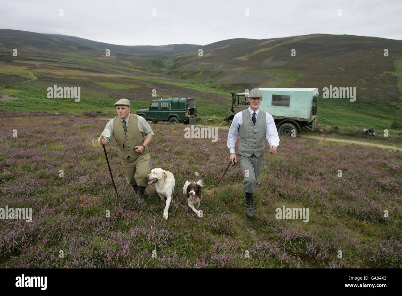 Gamekeeper Gavin Hannan (l) with underkeeper John Carslake, on the ...