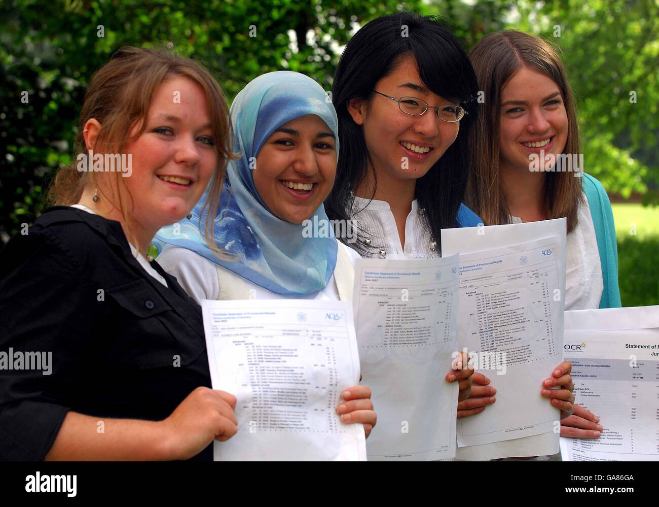 A-level results announced Stock Photo - Alamy