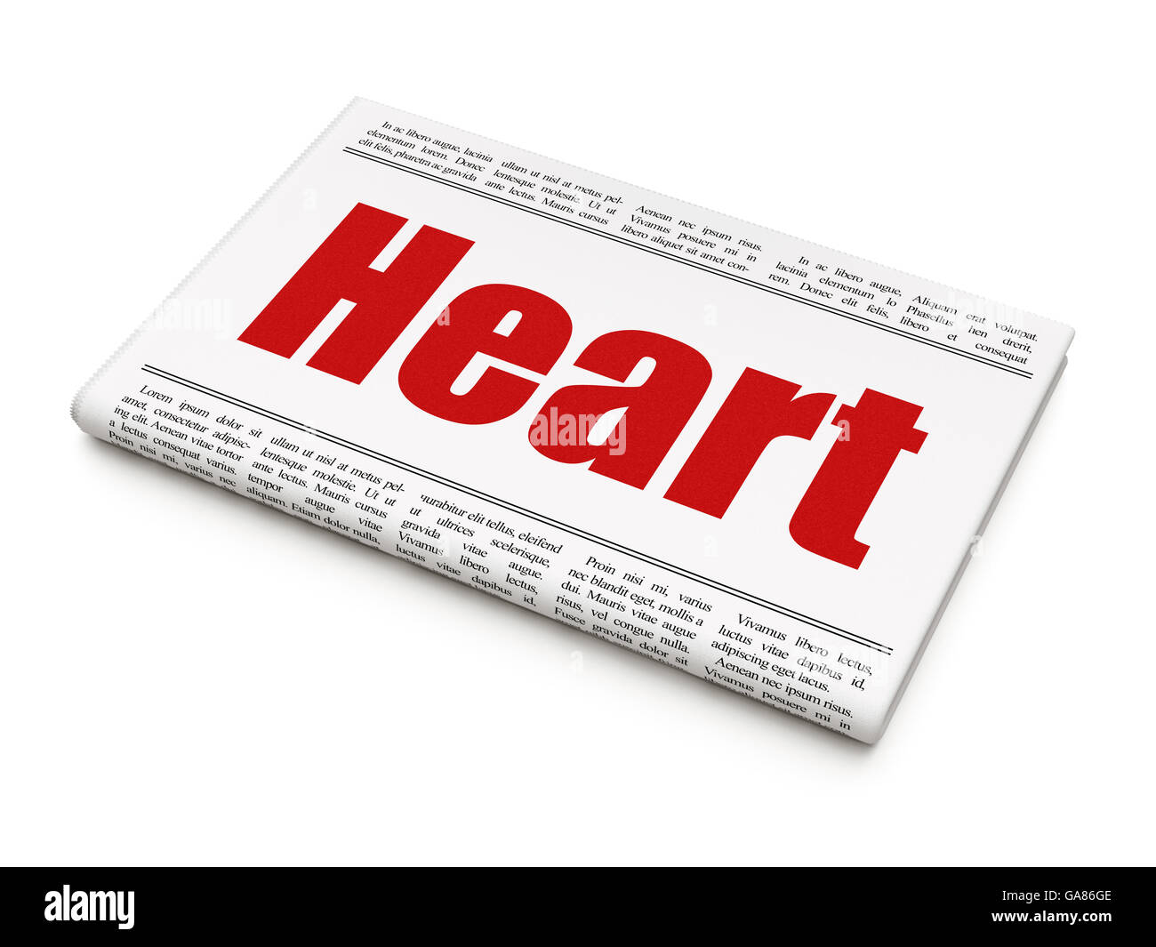 Healthcare concept: newspaper headline Heart Stock Photo - Alamy
