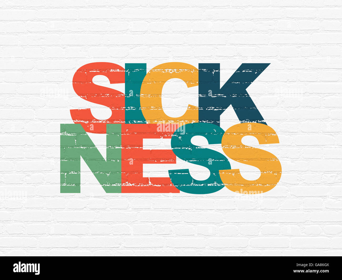 Healthcare concept: Sickness on wall background Stock Photo - Alamy