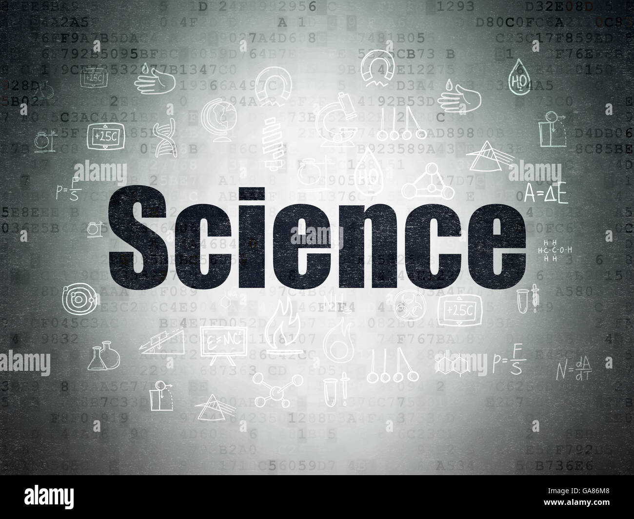 Science concept: Science on Digital Data Paper background Stock Photo ...