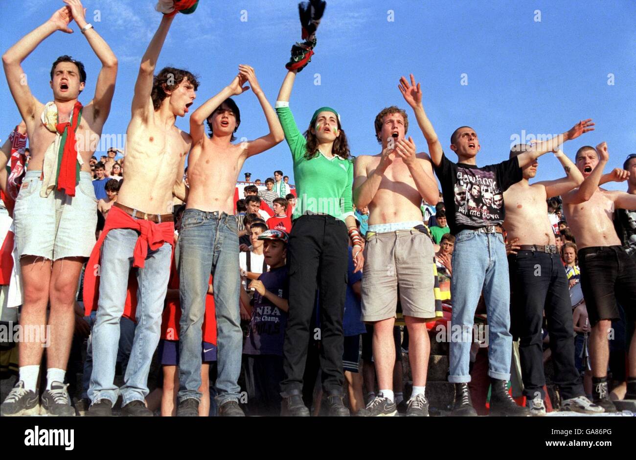 Bulgaria fans cheer on their team hi-res stock photography and images ...