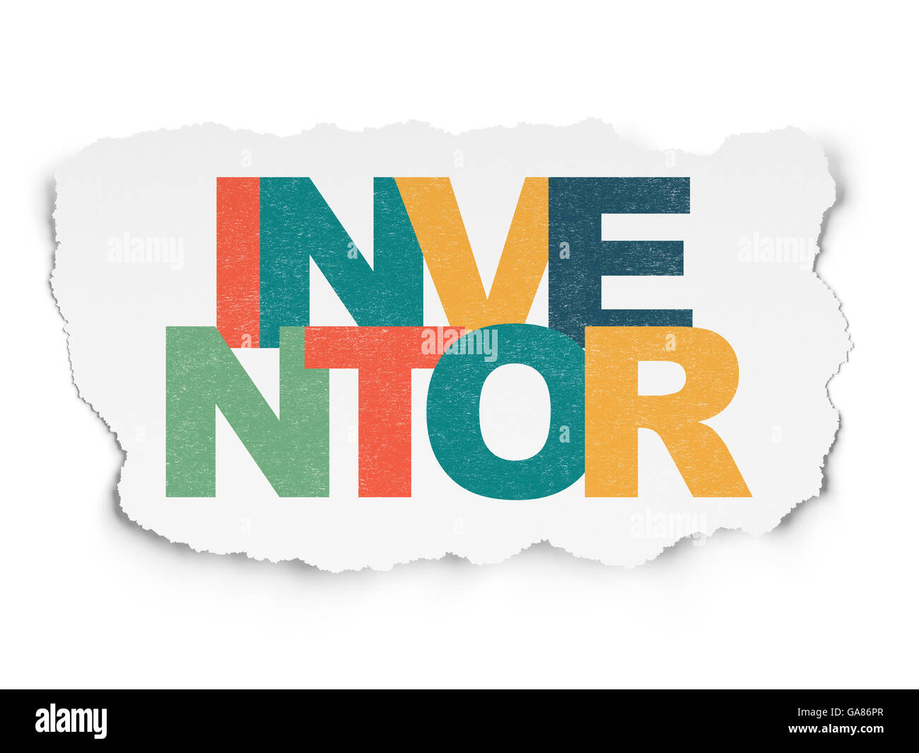 Science concept: Inventor on Torn Paper background Stock Photo - Alamy