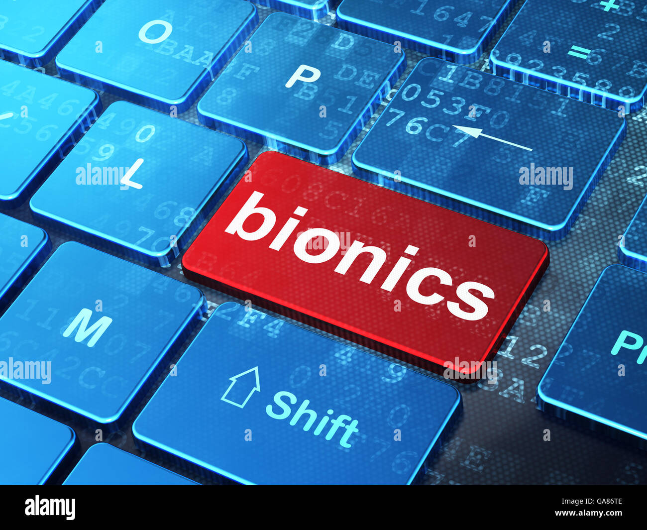 Science concept: Bionics on computer keyboard background Stock Photo ...