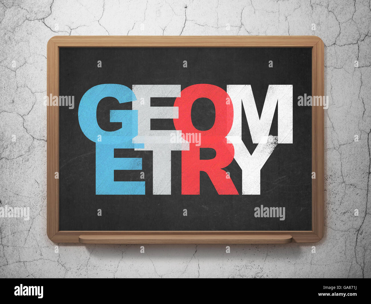 Learning concept: Geometry on School board background Stock Photo - Alamy