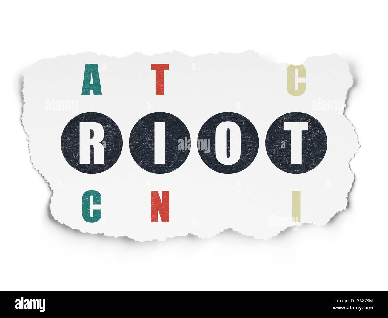 Politics concept: Riot in Crossword Puzzle Stock Photo - Alamy