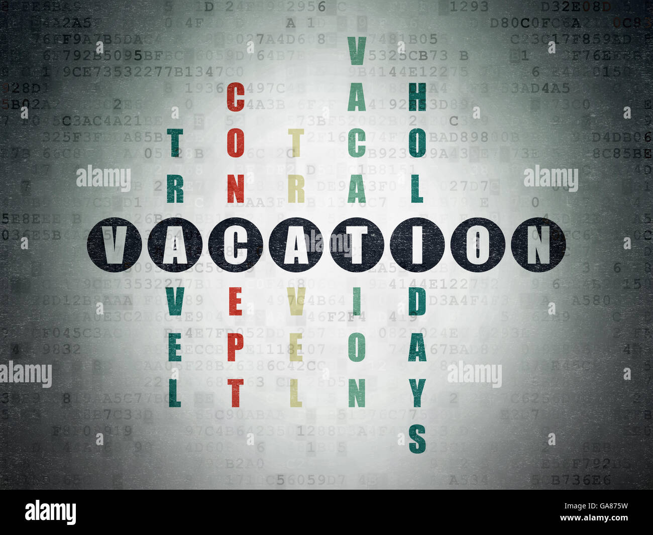 Holiday concept: Vacation in Crossword Puzzle Stock Photo - Alamy