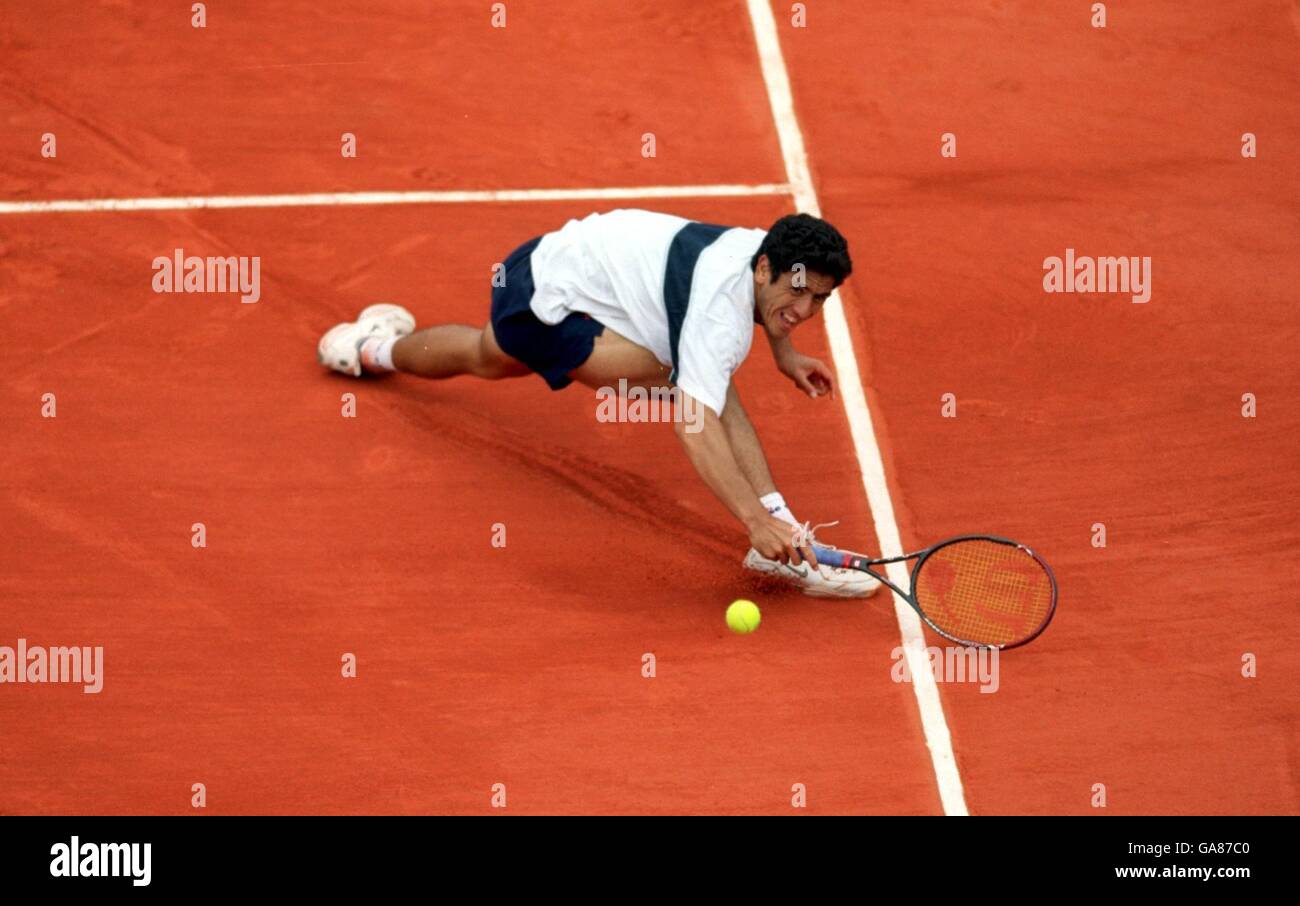 Tennis - French Open - Roland Garros. Guillermo Canas in action against ...