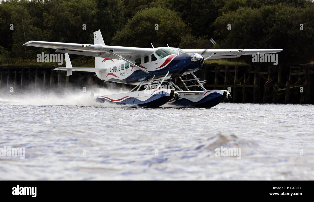 Europe's first seaplane launched in Glasgow Stock Photo - Alamy