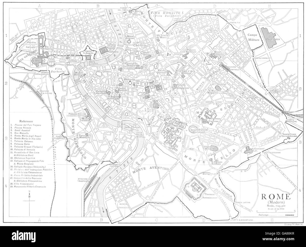 Modern rome map hi-res stock photography and images - Alamy