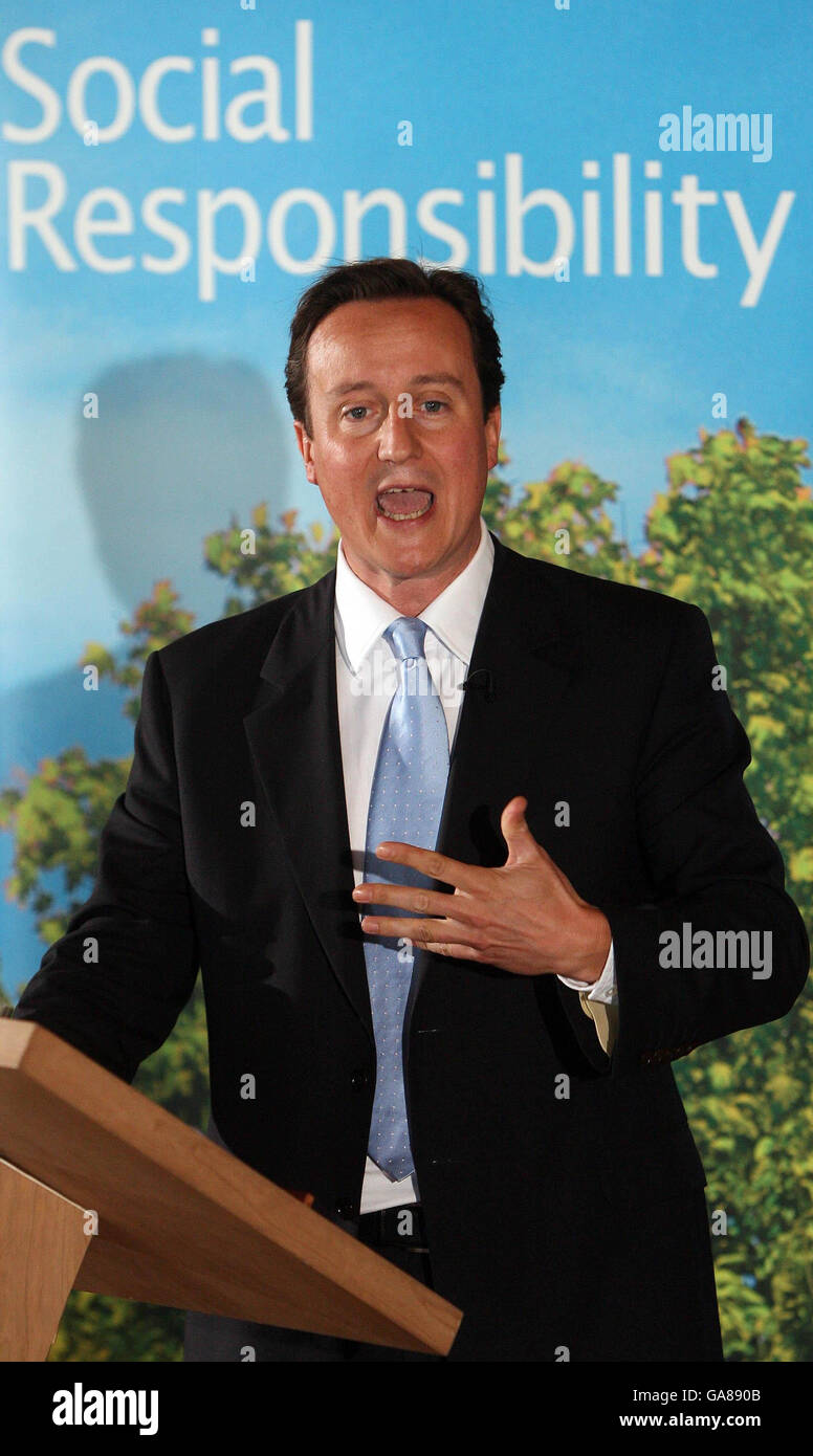 Conservative party leader david cameron makes speach residents brize ...
