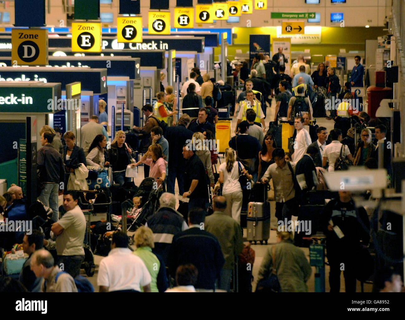 A general view of the check-in hall for UK domestic and European flight ...