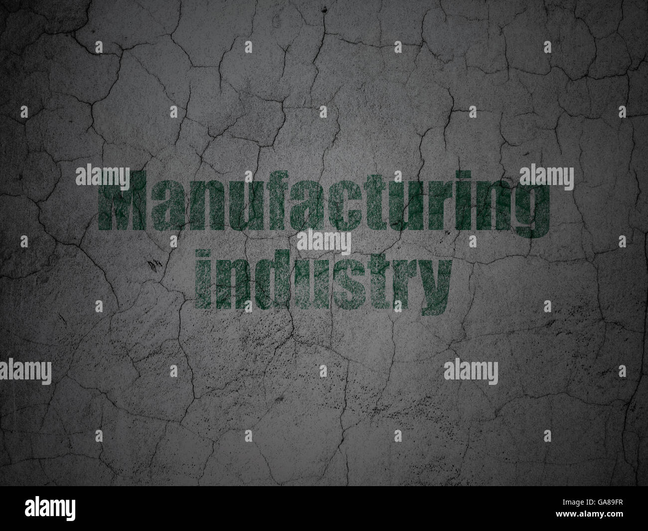 Manufacuring concept: Manufacturing Industry on grunge wall background ...