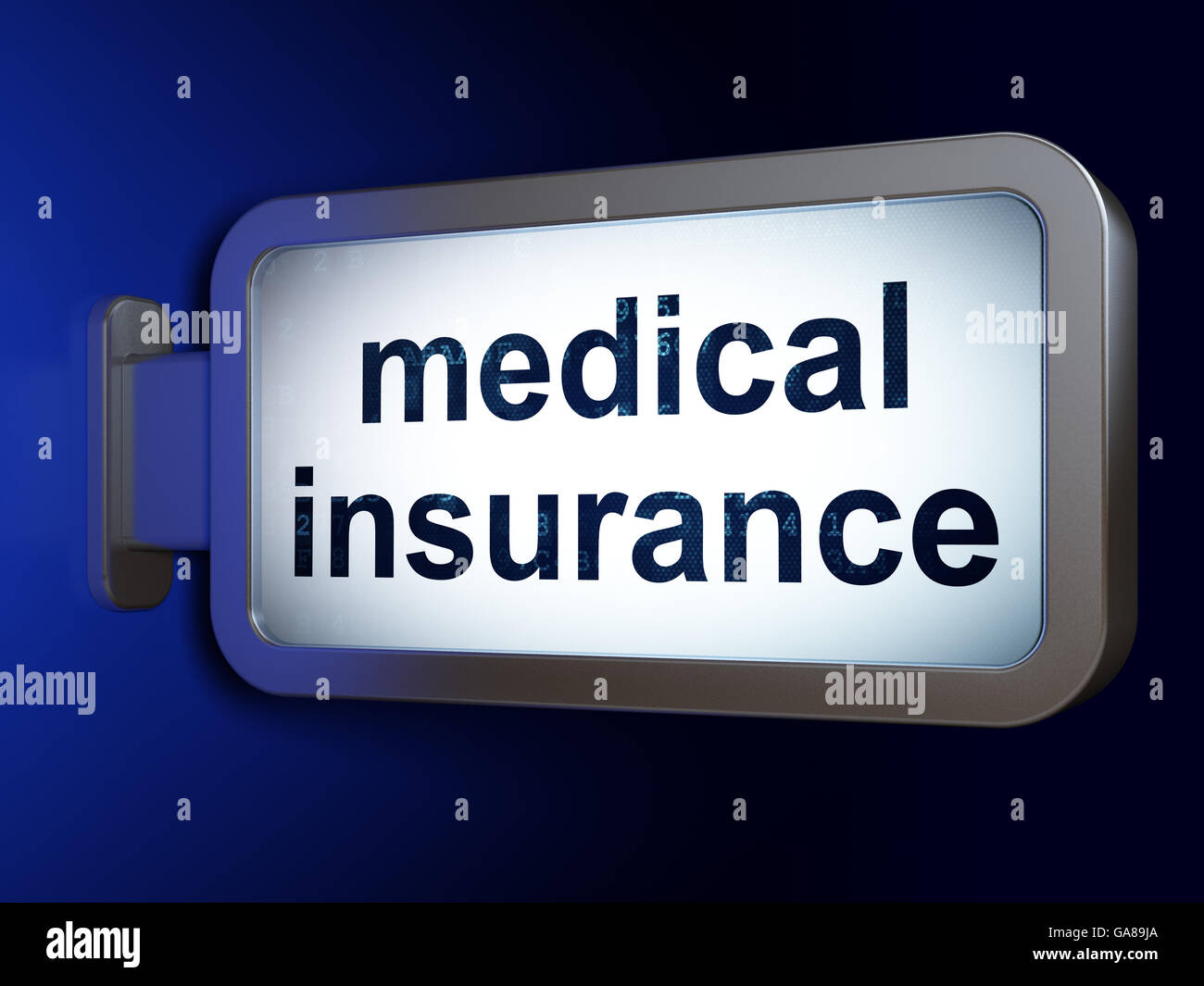 Insurance concept: Medical Insurance on billboard background Stock ...