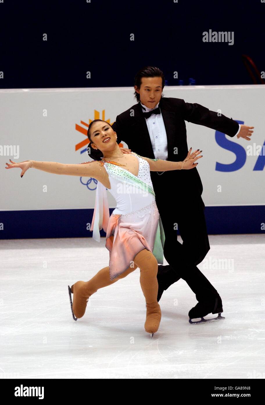 Korea's Tae-Hwa Yang and partner Chuen-Gun Lee in action during their ...