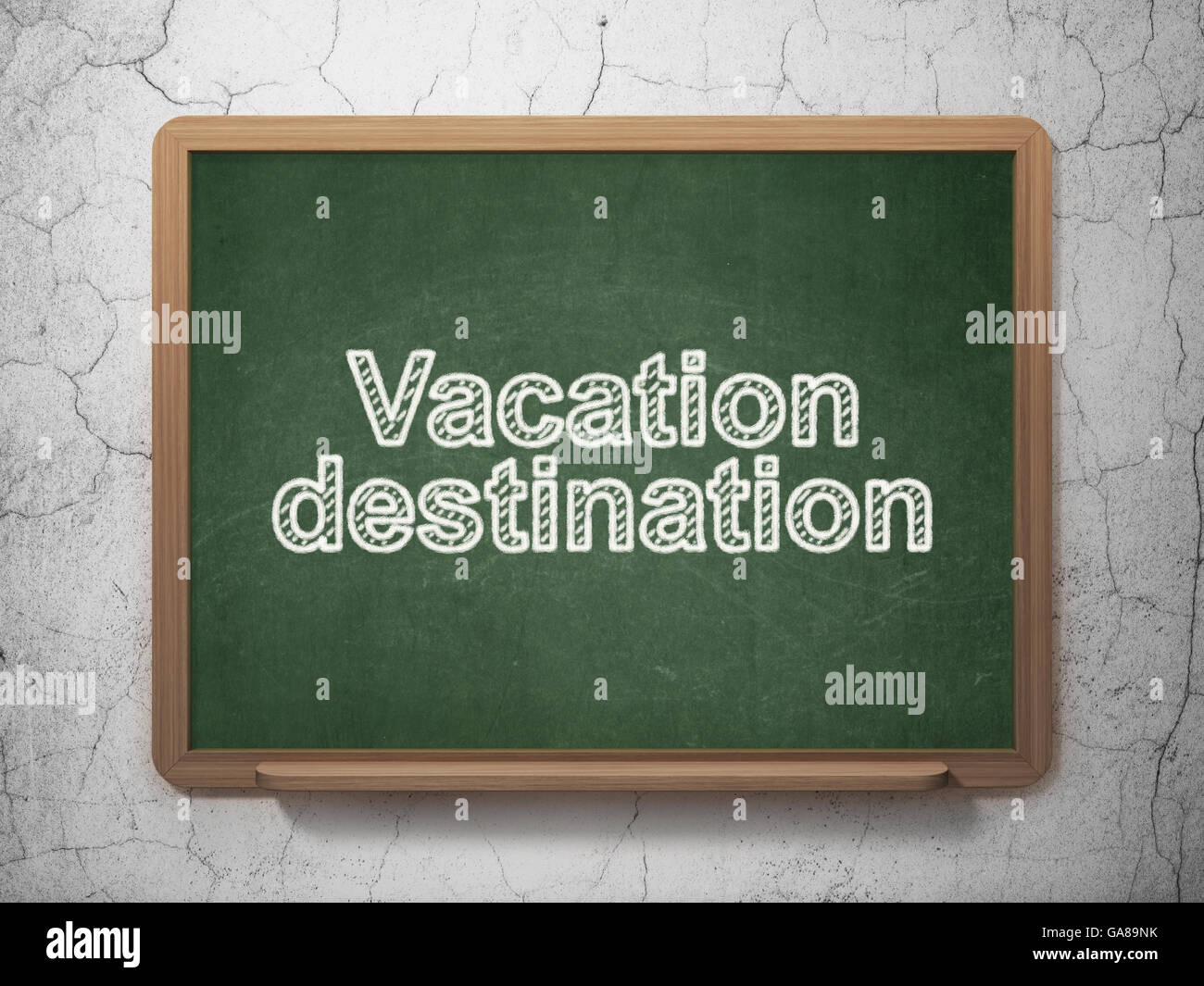 Vacation concept: Vacation Destination on chalkboard background Stock ...