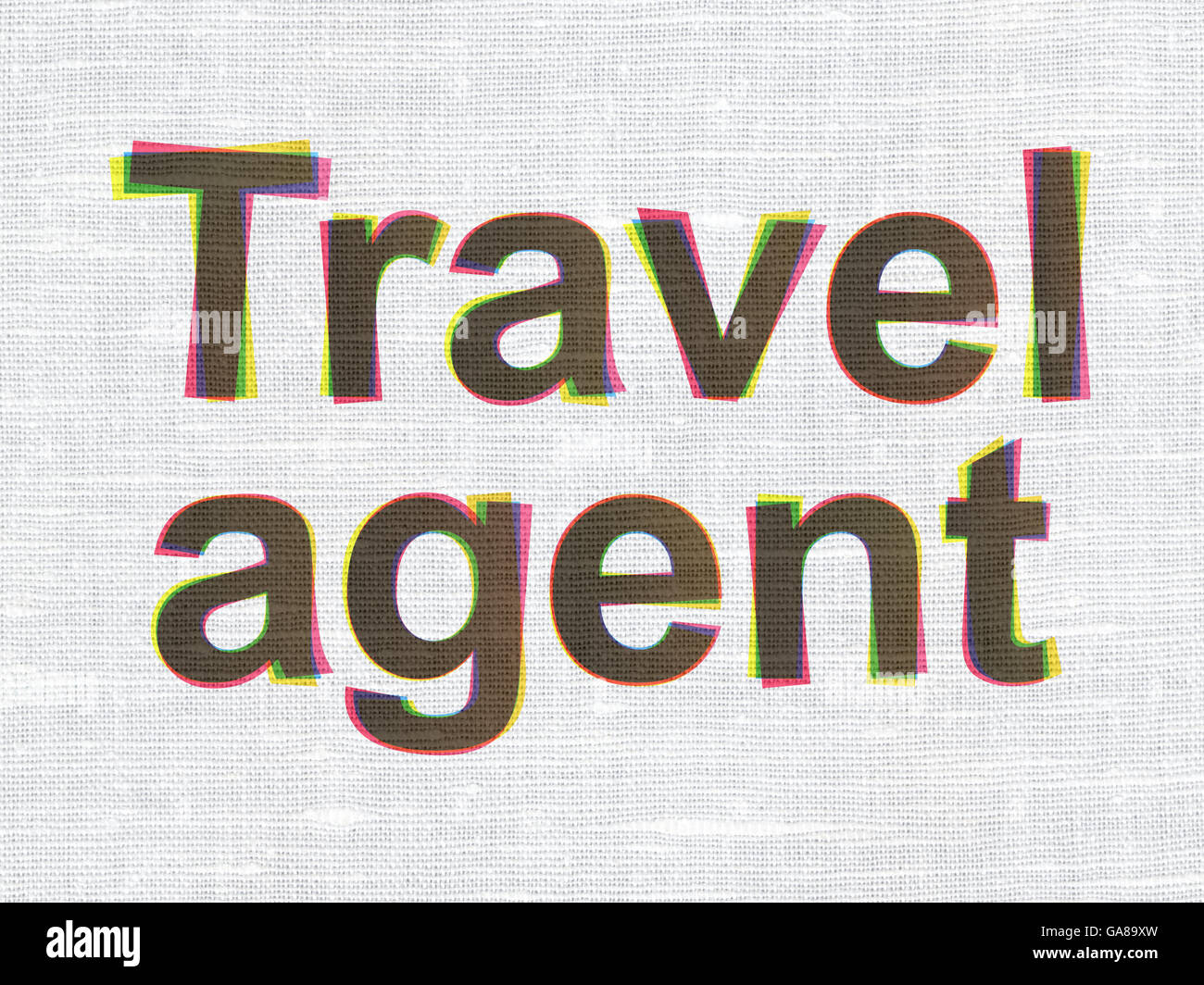 Tourism concept: Travel Agent on fabric texture background Stock Photo ...