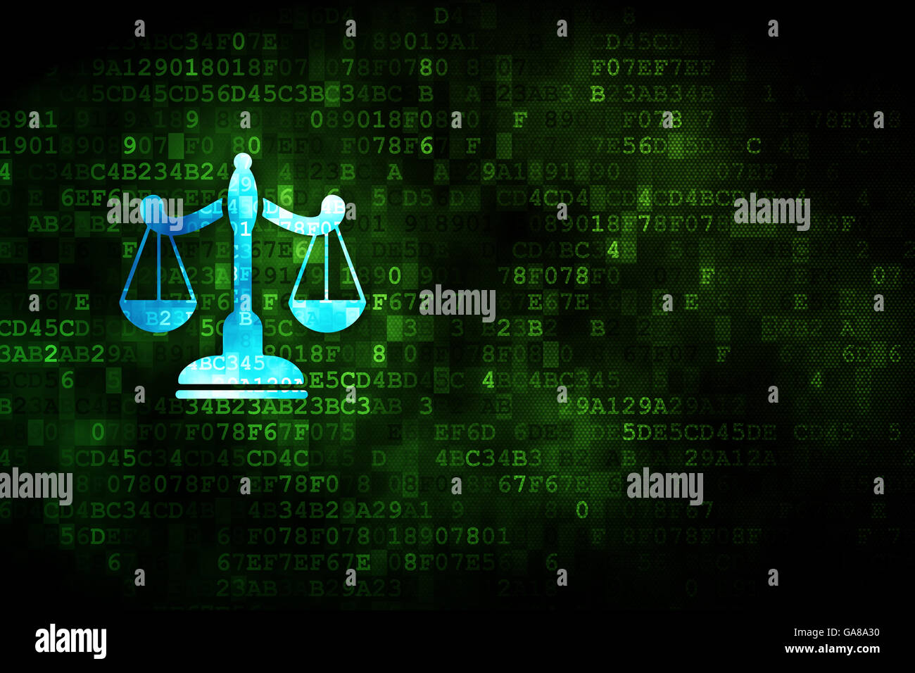 Law concept: Scales on digital background Stock Photo - Alamy