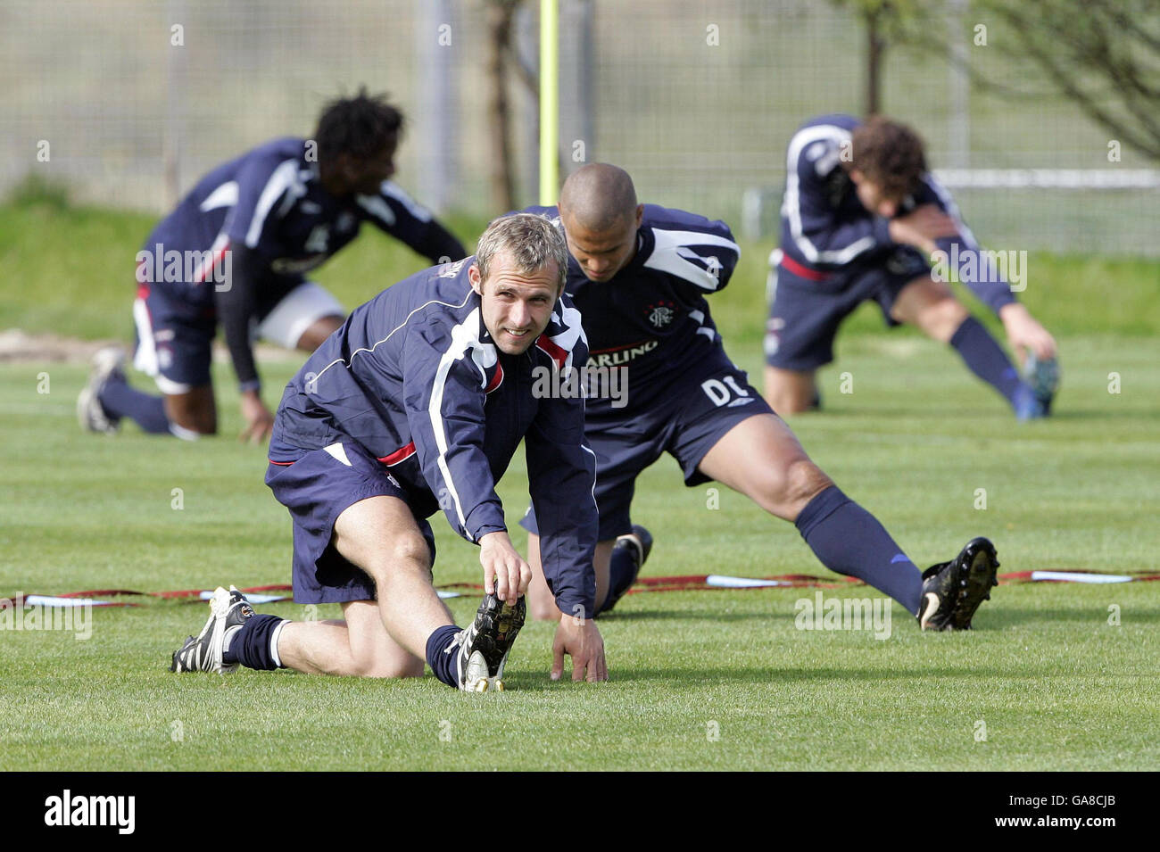 Soccer rangers full length practice stretching exercise scotland mangsb ...
