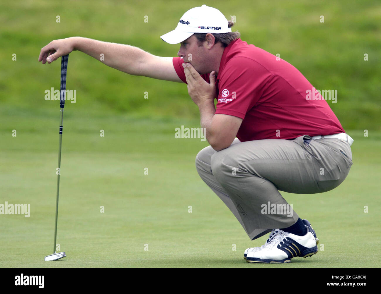 Golf johnnie walker championship day two gleneagles hotel hi-res stock ...